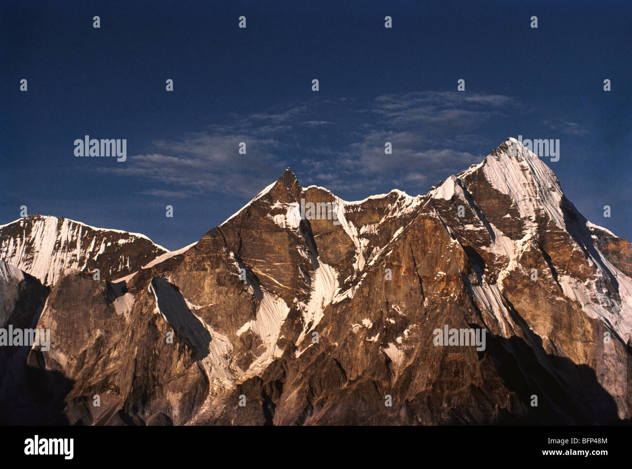 Mountain peaks ; Gangotri ; Garhwal ; Uttaranchal ; Uttarakhand ; India ...