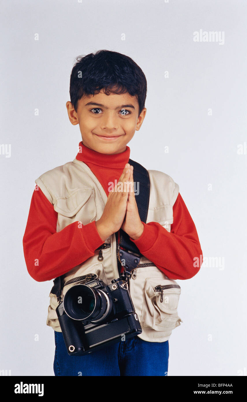 South Indian Children Welcome Standing High Resolution Stock ...