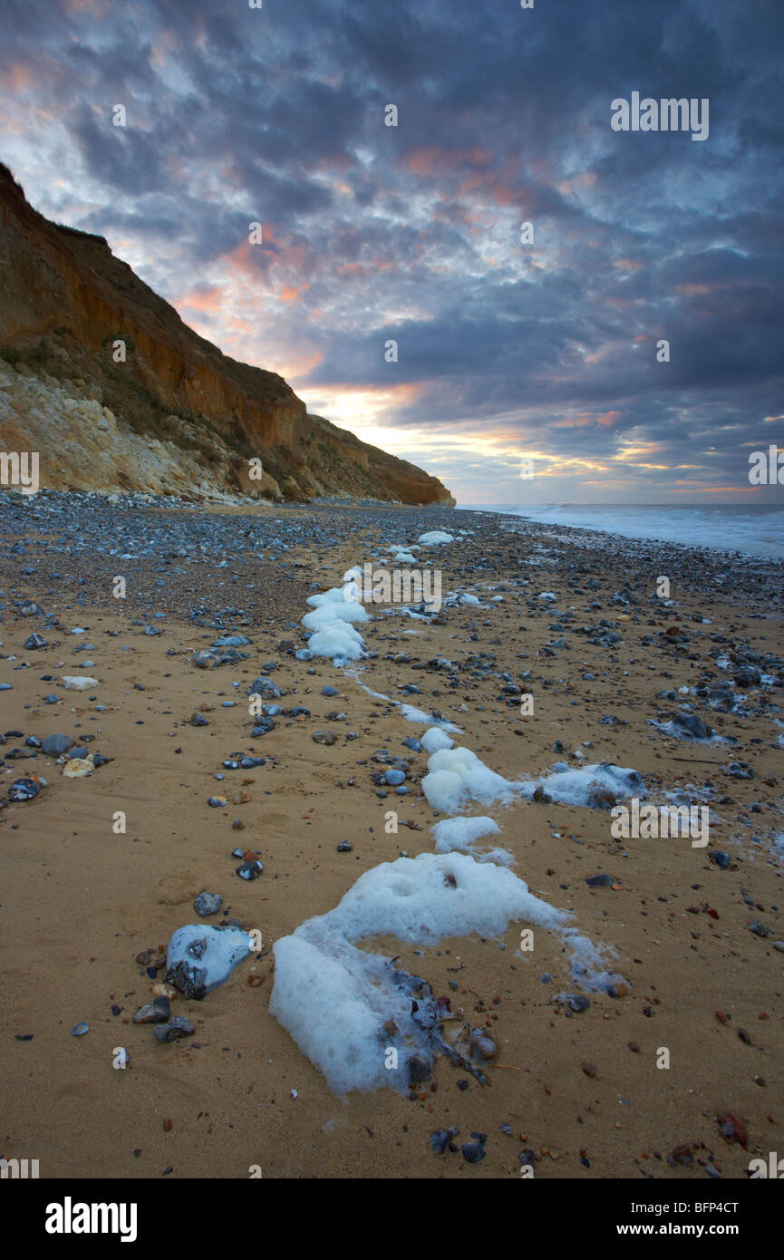 The cliffs at East Runton on the North Norfolk Coast at sunset Stock ...