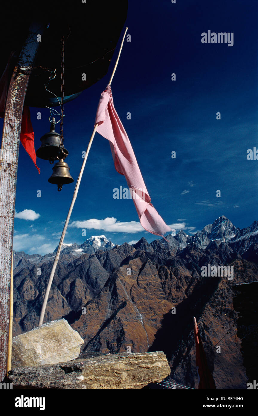 Hanuman temple, Auli, Himalayan ski resort, hill station, Nanda Devi ...