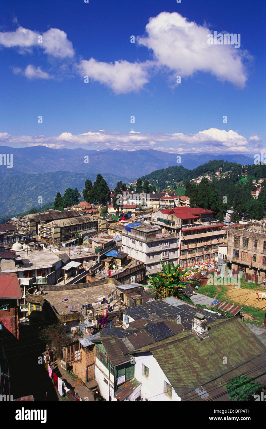 Aerial view of Darjeeling city ; West Bengal ; India ; asia Stock Photo ...