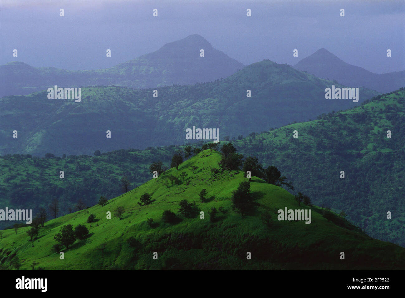 Western Ghat mountains ; Sahyadri range ; Mahabaleshwar ; Maharashtra ...