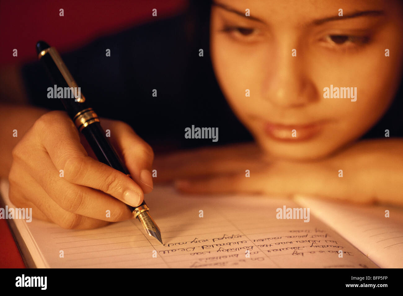 Indian girl learning english hi-res stock photography and images - Alamy