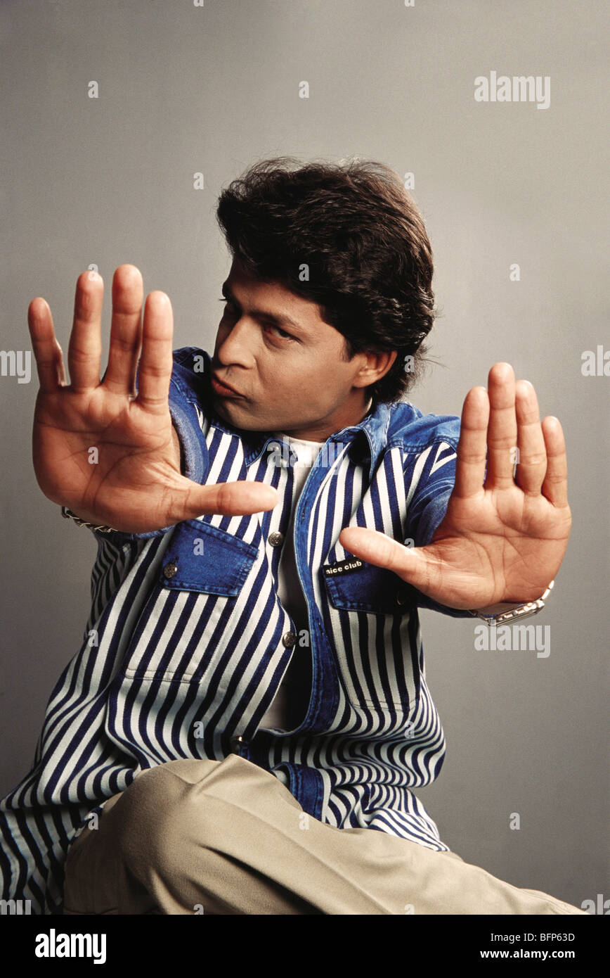 Indian teenager man saying enough is enough showing both hands ; India ...