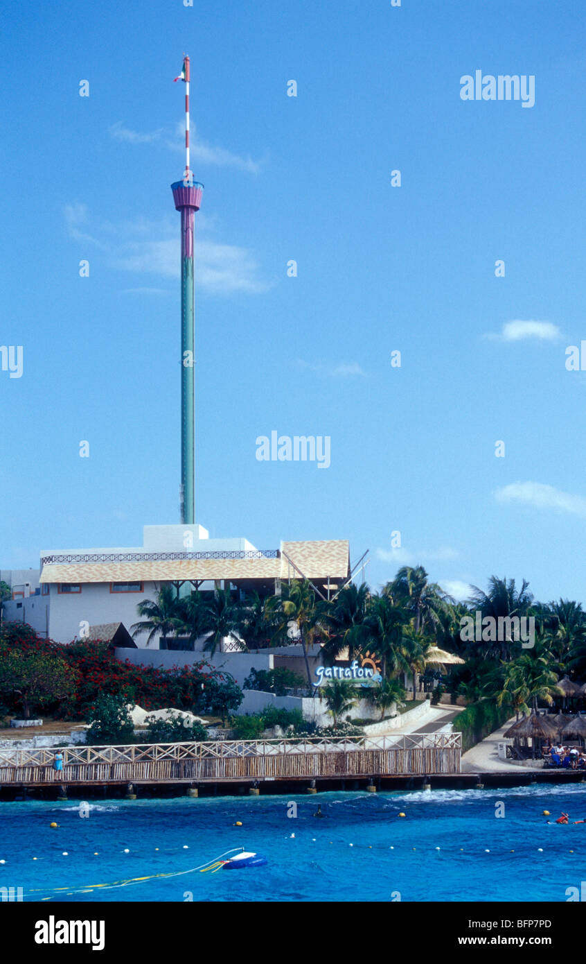 Revolving observation tower at Garrafon Park on Isla de Mujeres ...
