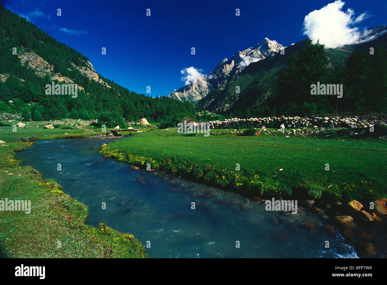 UGA 64887 : River ; Raksham ; Sangla ; Kinnaur ; Himachal Pradesh ...