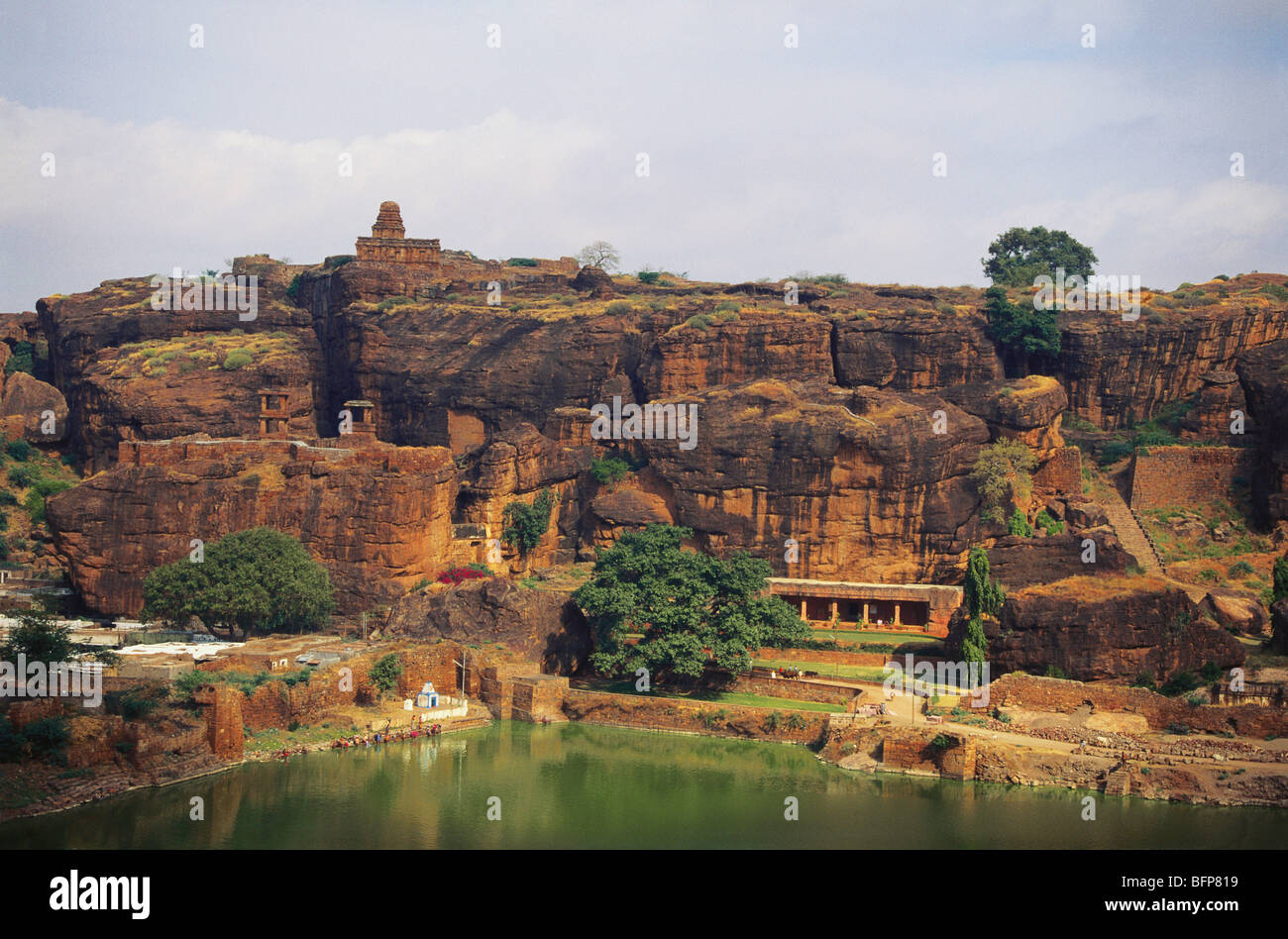 Upper Shivalaya temple and museum and lake ; Badami ; Vatapi ; Bagalkot ...