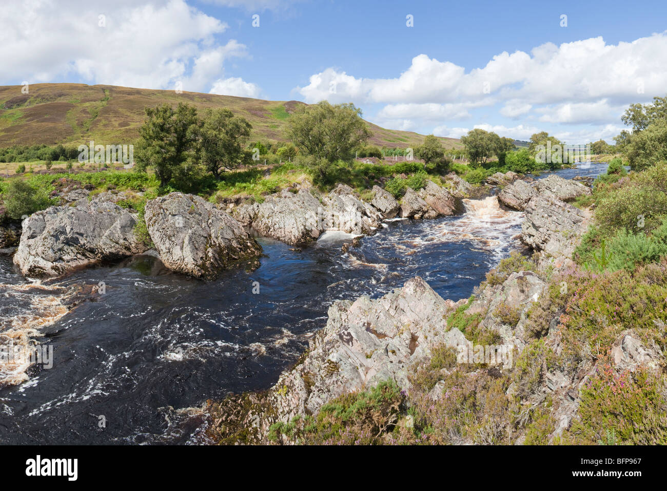 The River Helmsdale at Kildonan Lodge, Strath of Kildonan, Highland ...