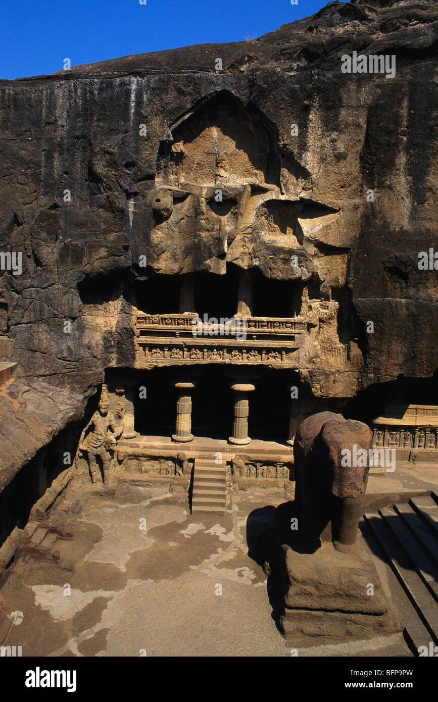 NMK 65274 : Hindu Cave No16 ; richly carved ; Elephanta caves ; Kailash ...