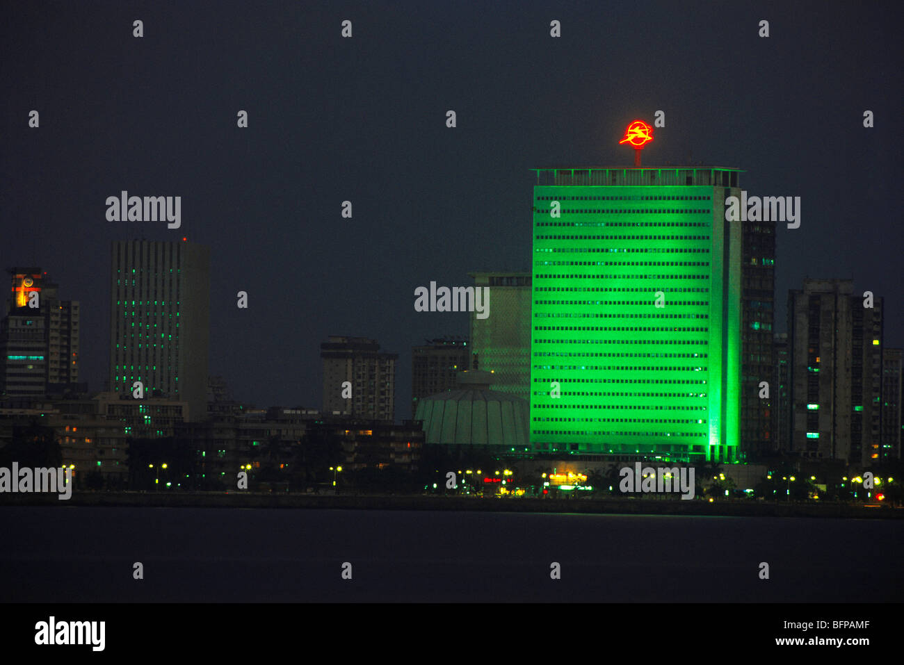 Nariman Point by night ; Bombay Mumbai ; Maharashtra ; India Stock ...