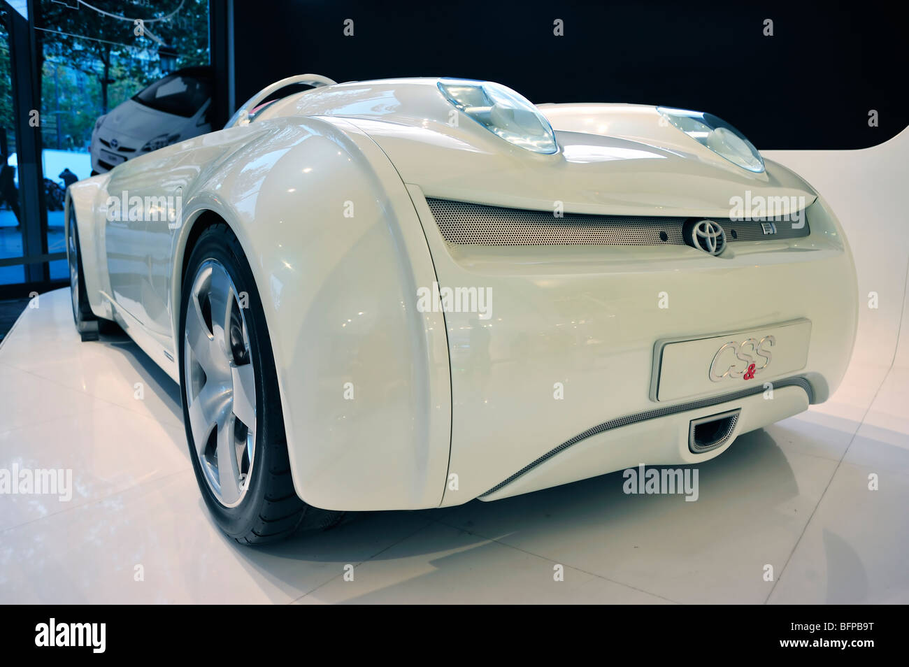 Paris, France, Close up, Display, Shopping in New Car Showroom, Toyota ...