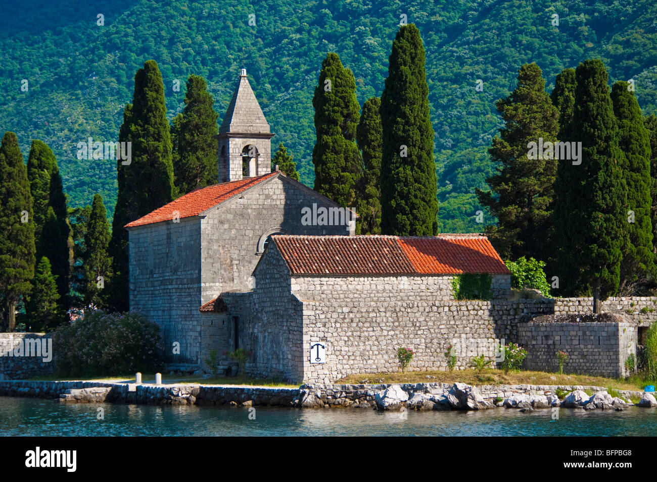Monastery on St George Island near Perast, Bay of Kotor, Montenegro ...