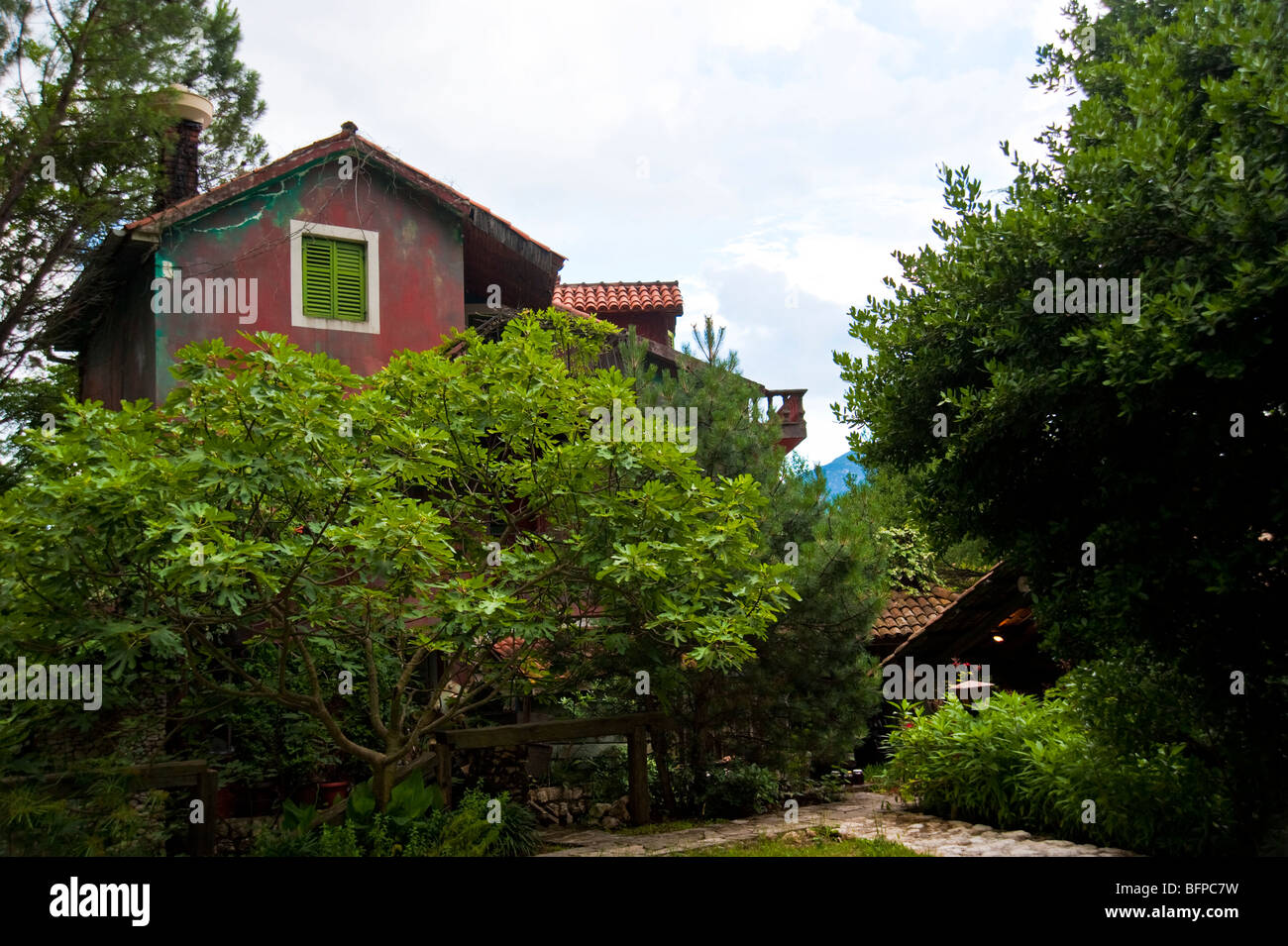 Restaurant Stari Mlini, Ljuta, Bay of Kotor, Montenegro Stock Photo - Alamy