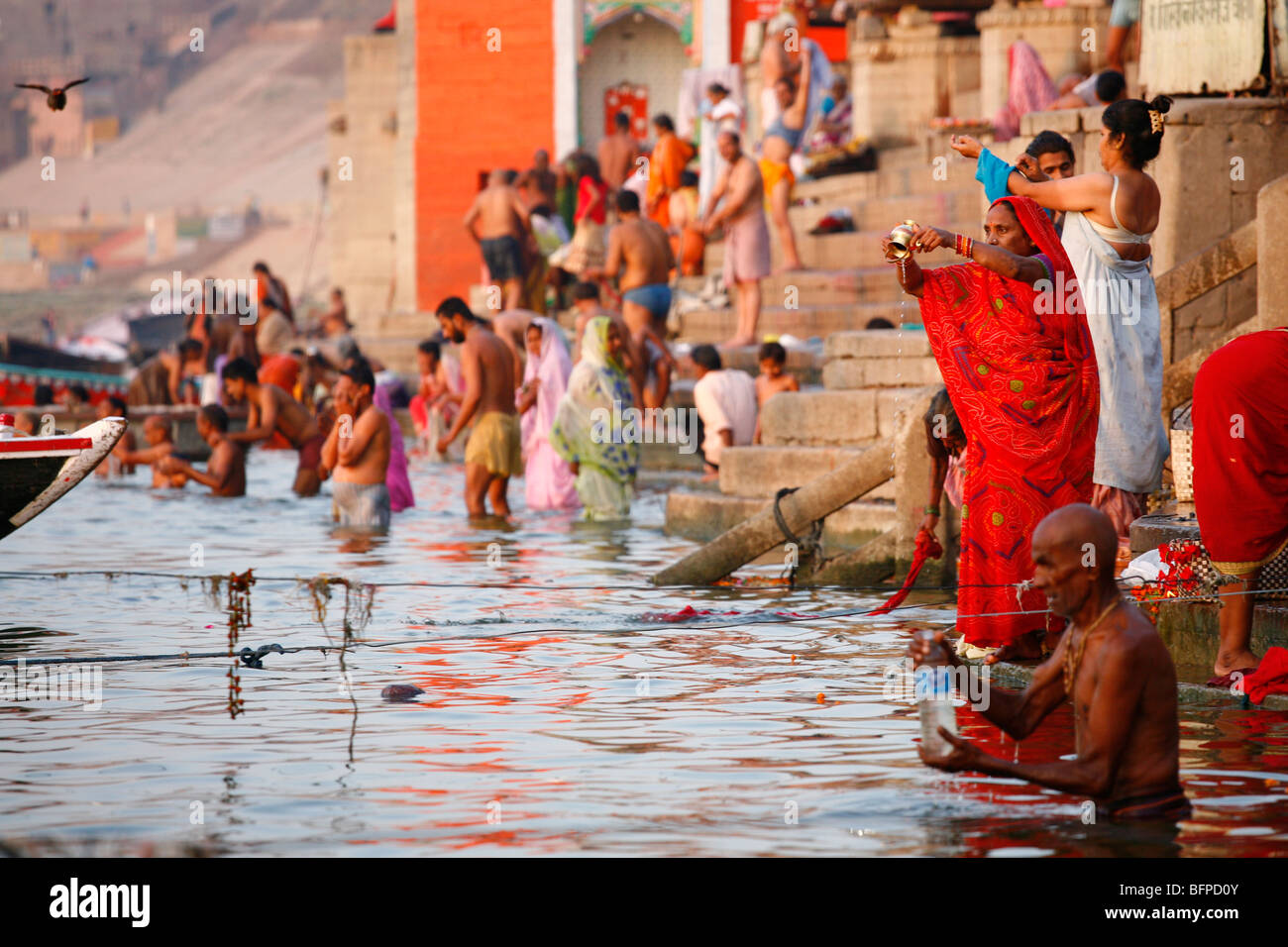 Lady at ganges river hi-res stock photography and images - Alamy