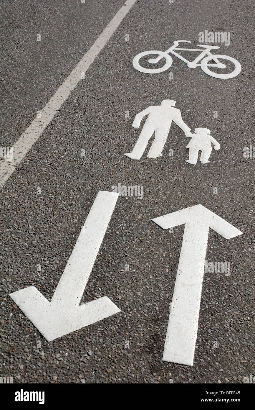 Biker and bike lane hi-res stock photography and images - Alamy