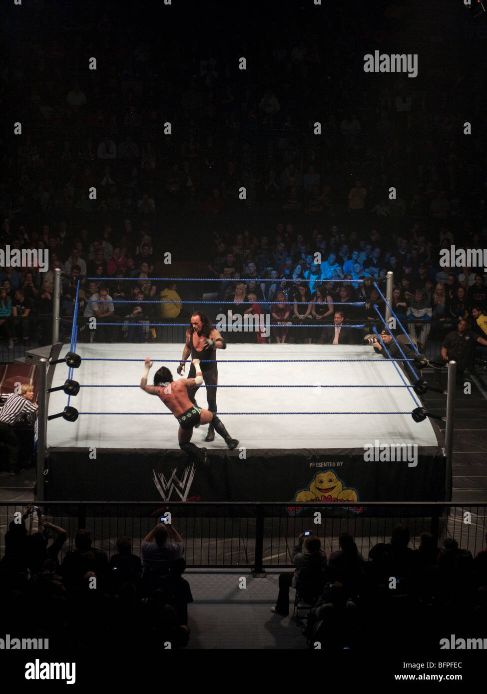 The Undertaker vs CM Punk in a Casket Match in Nottingham, England 08 ...