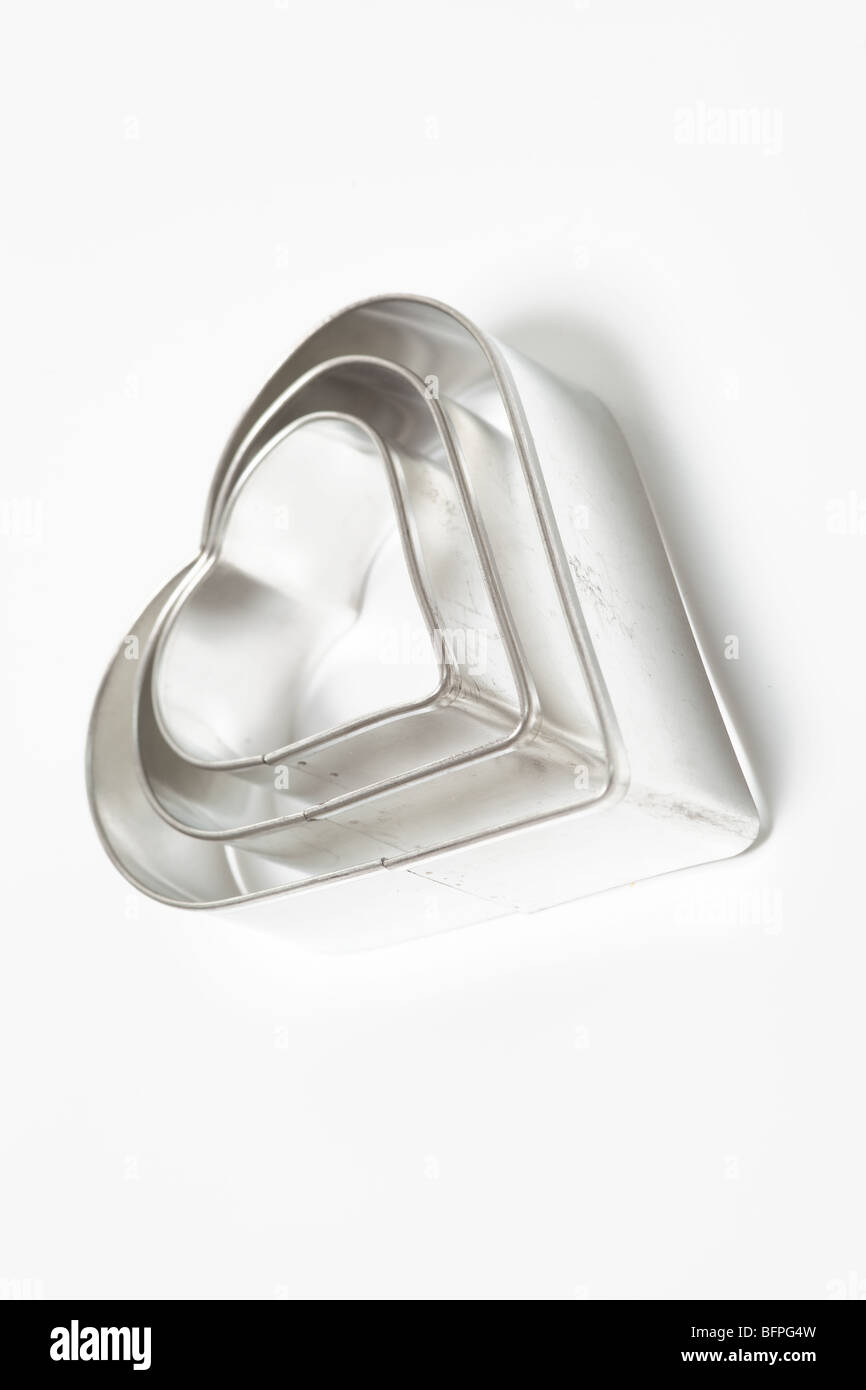 cookie cutters on white background Stock Photo - Alamy