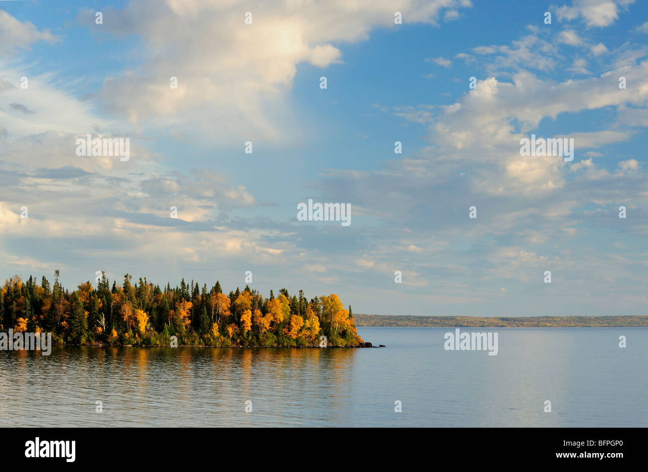 Lake Superior islands in autumn, Thunder Bay, Ontario, Canada Stock ...