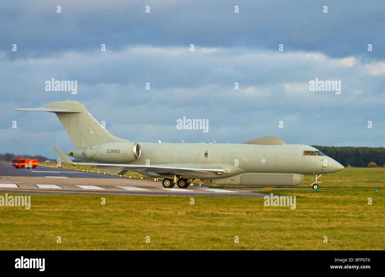 Bombardier Sentinel R1 DE&S Raytheon, Chester arriving for TLT exercise ...
