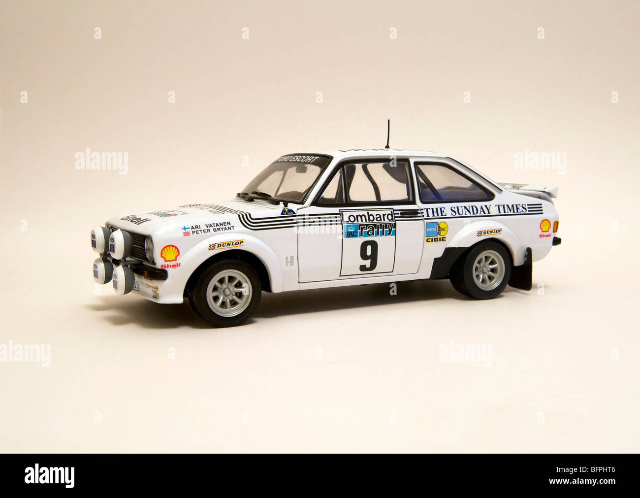 Ford Escort Mk 2 Sunday Times Rally Car model Stock Photo - Alamy
