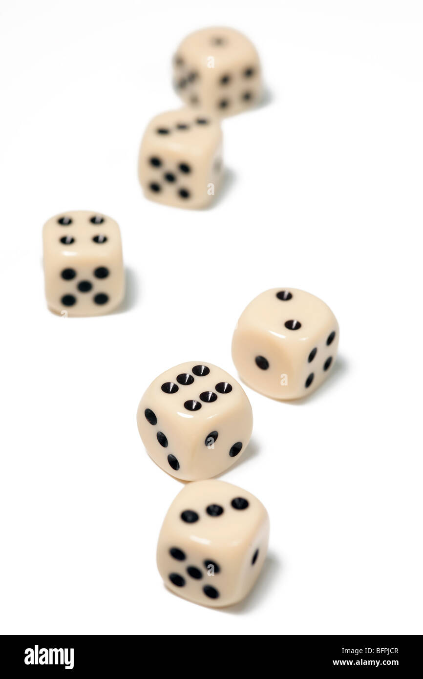 the dice isolated on white background Stock Photo - Alamy