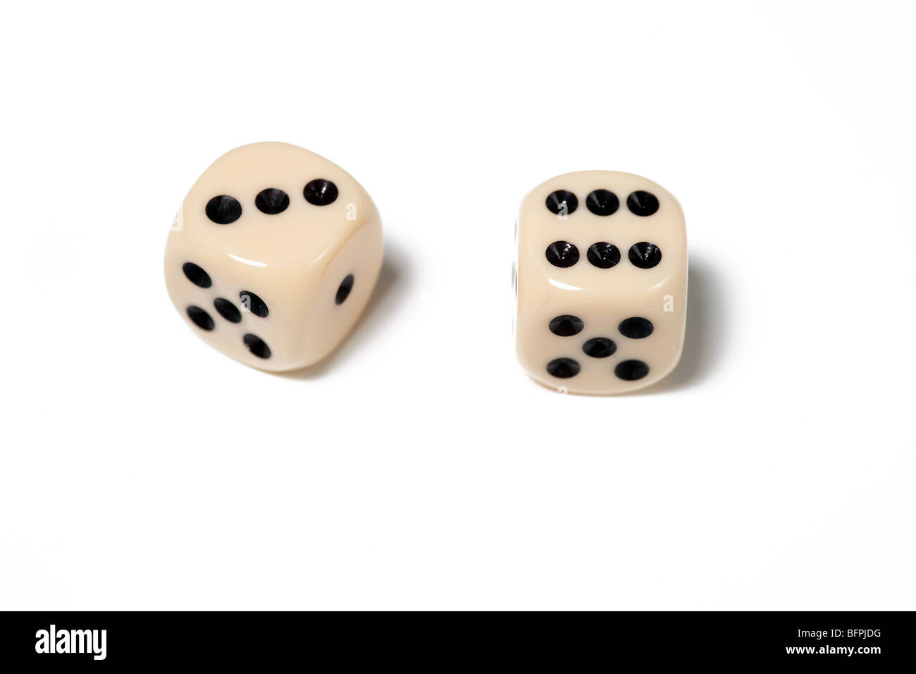 the dice isolated on white background Stock Photo - Alamy