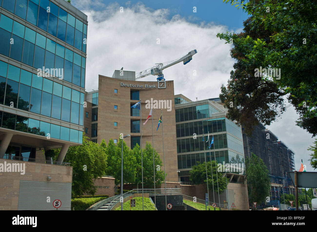 Sandton (Johannesburg) CBD with investment banks Stock Photo - Alamy