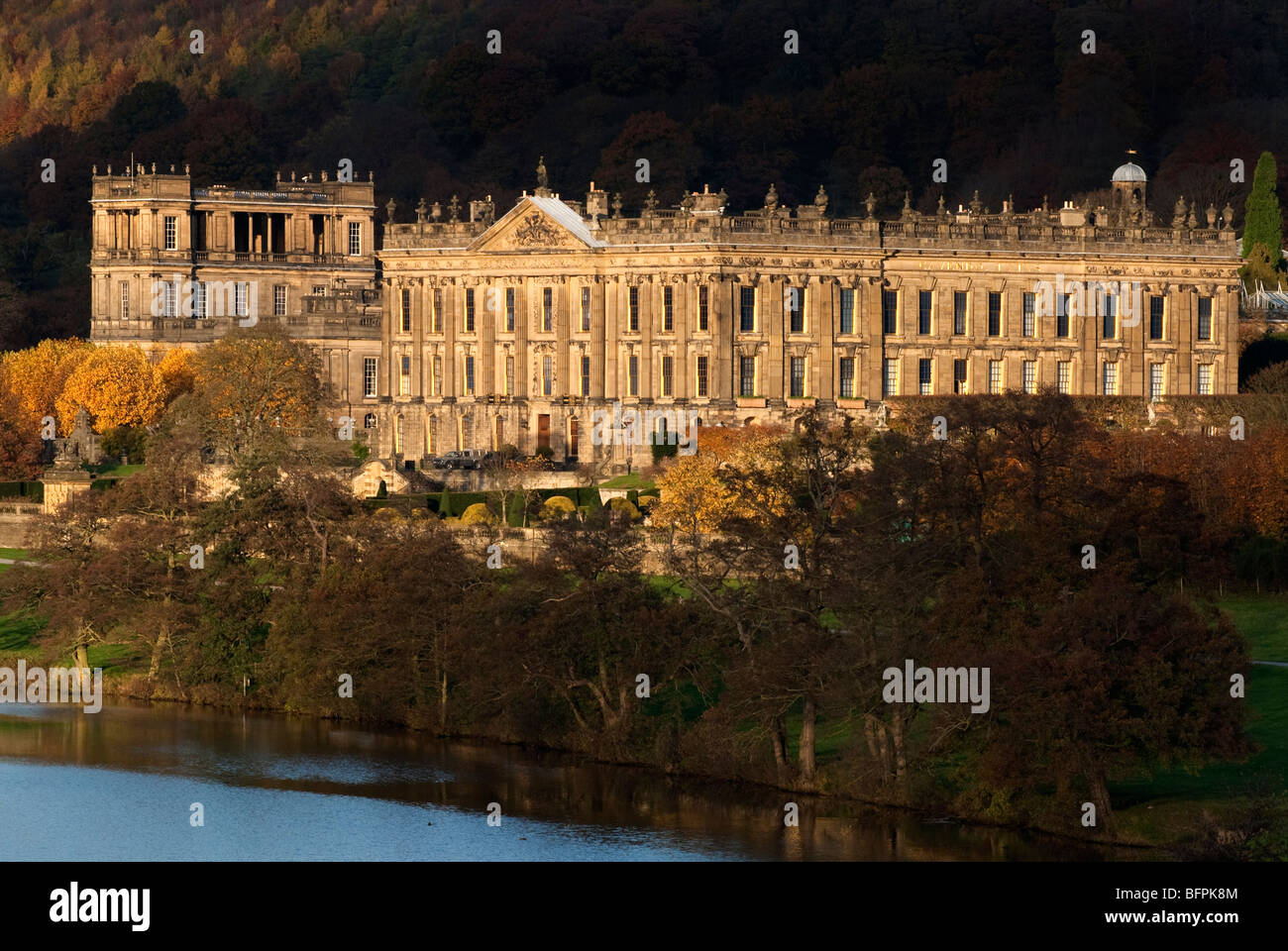 Chatsworth House in Derbyshire England Stock Photo - Alamy