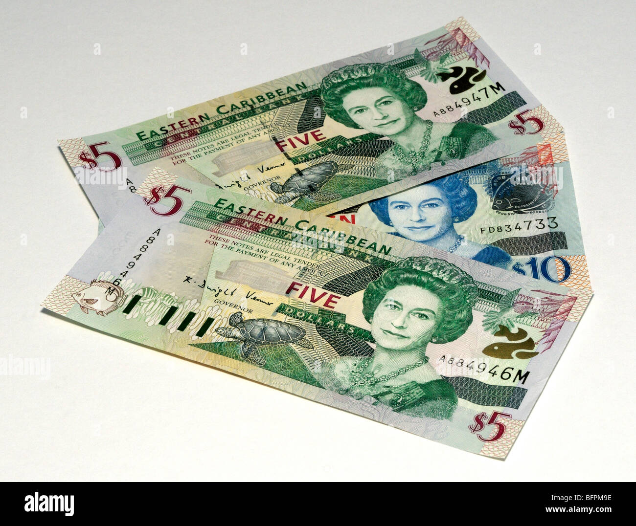 Eastern Caribbean Bank Notes Stock Photo - Alamy
