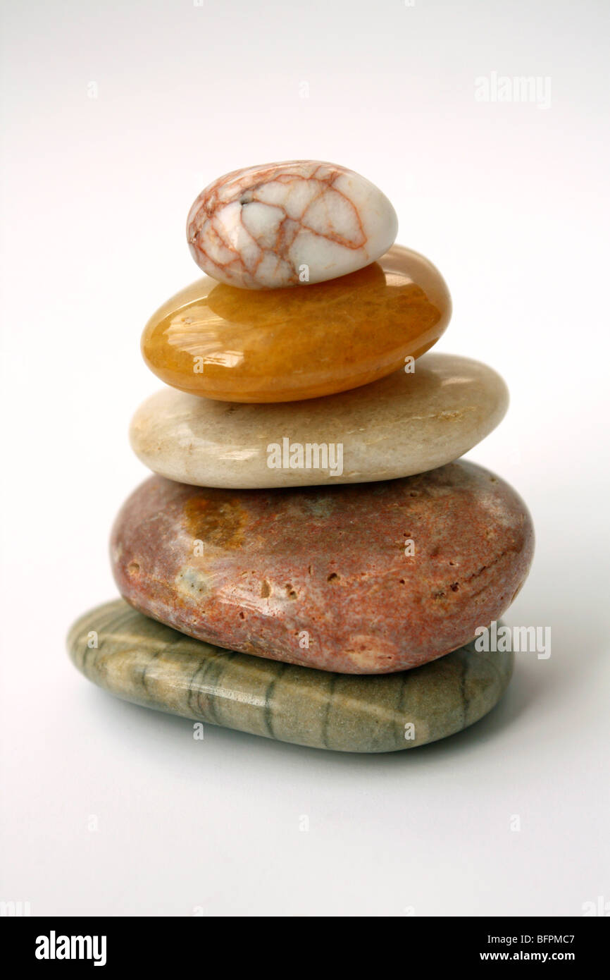 Decorative polished pebbles Stock Photo - Alamy