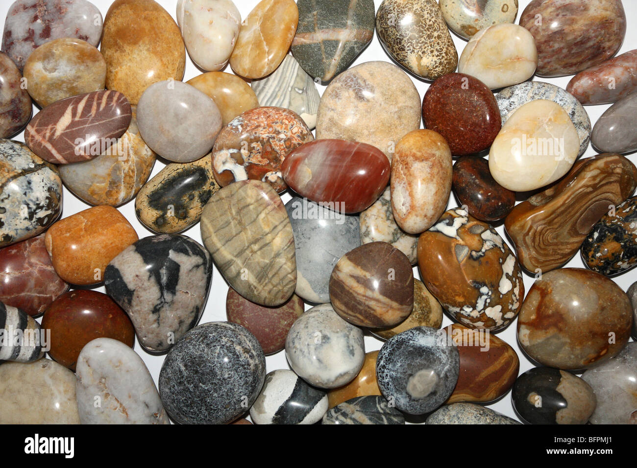 Decorative polished pebbles Stock Photo - Alamy