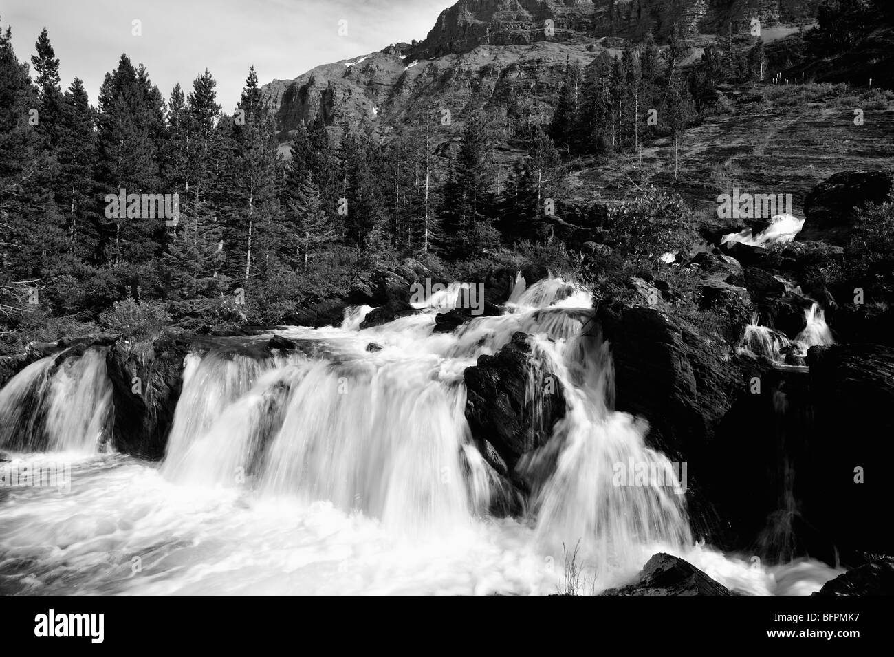 Rapids in a stream in glacier national park in Montana USA Stock Photo ...