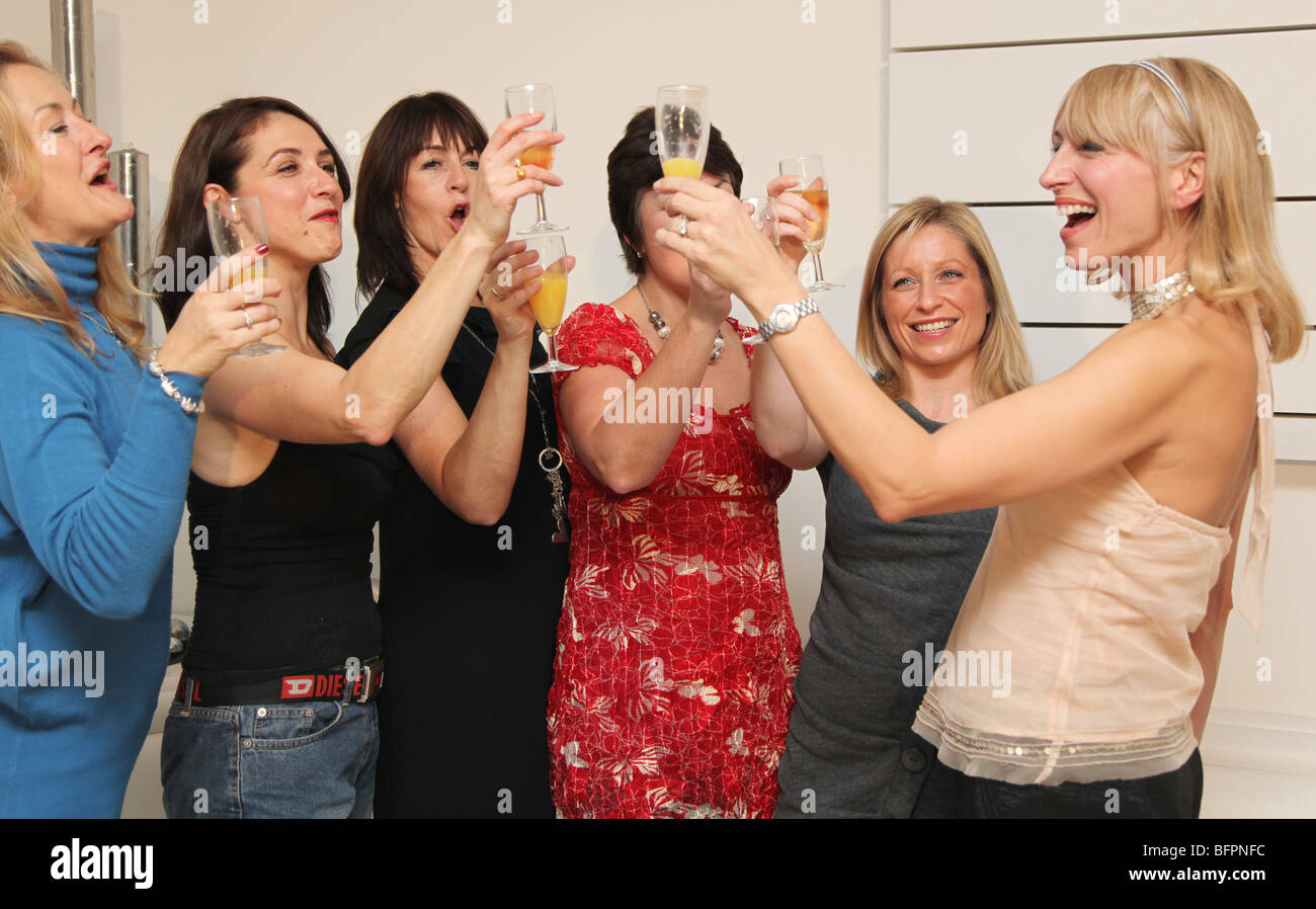 A group of women out drinking and celebrating Stock Photo - Alamy