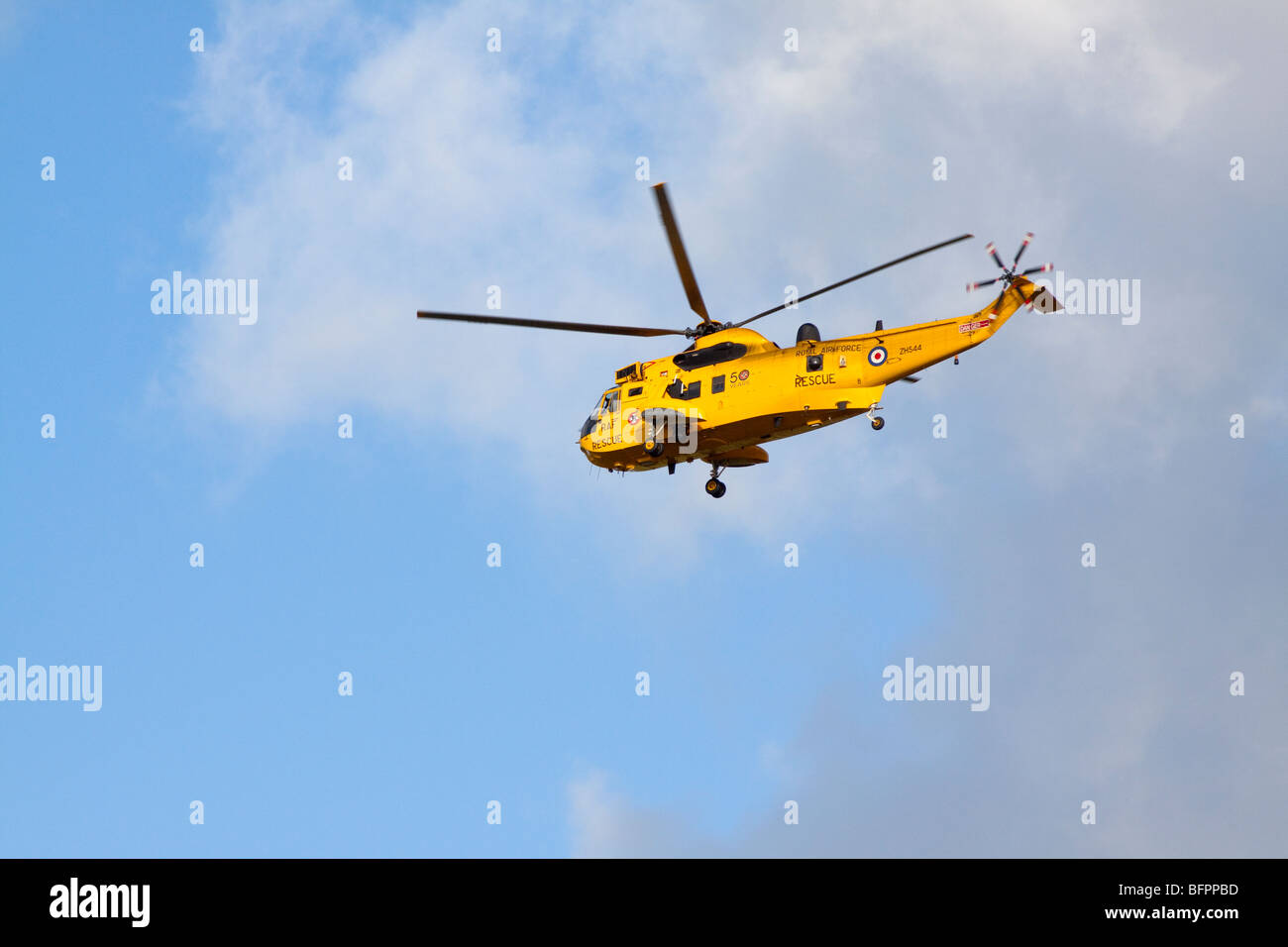 raf search and rescue helicopter flying - seaking Stock Photo - Alamy
