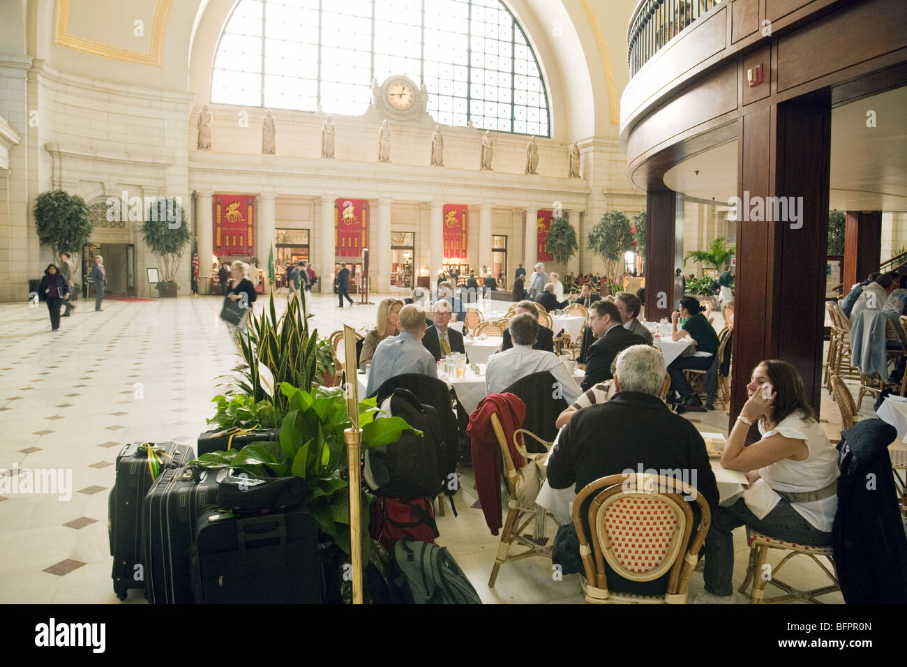 people eating at the Restaurant, Union Station, Washington DC, USA ...