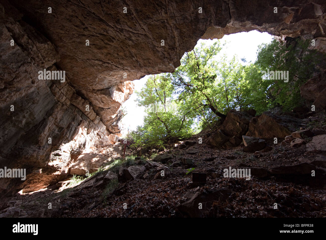 Entrance to Cottonwood Cave Guadaloupe Mountains New Mexico USA Stock ...