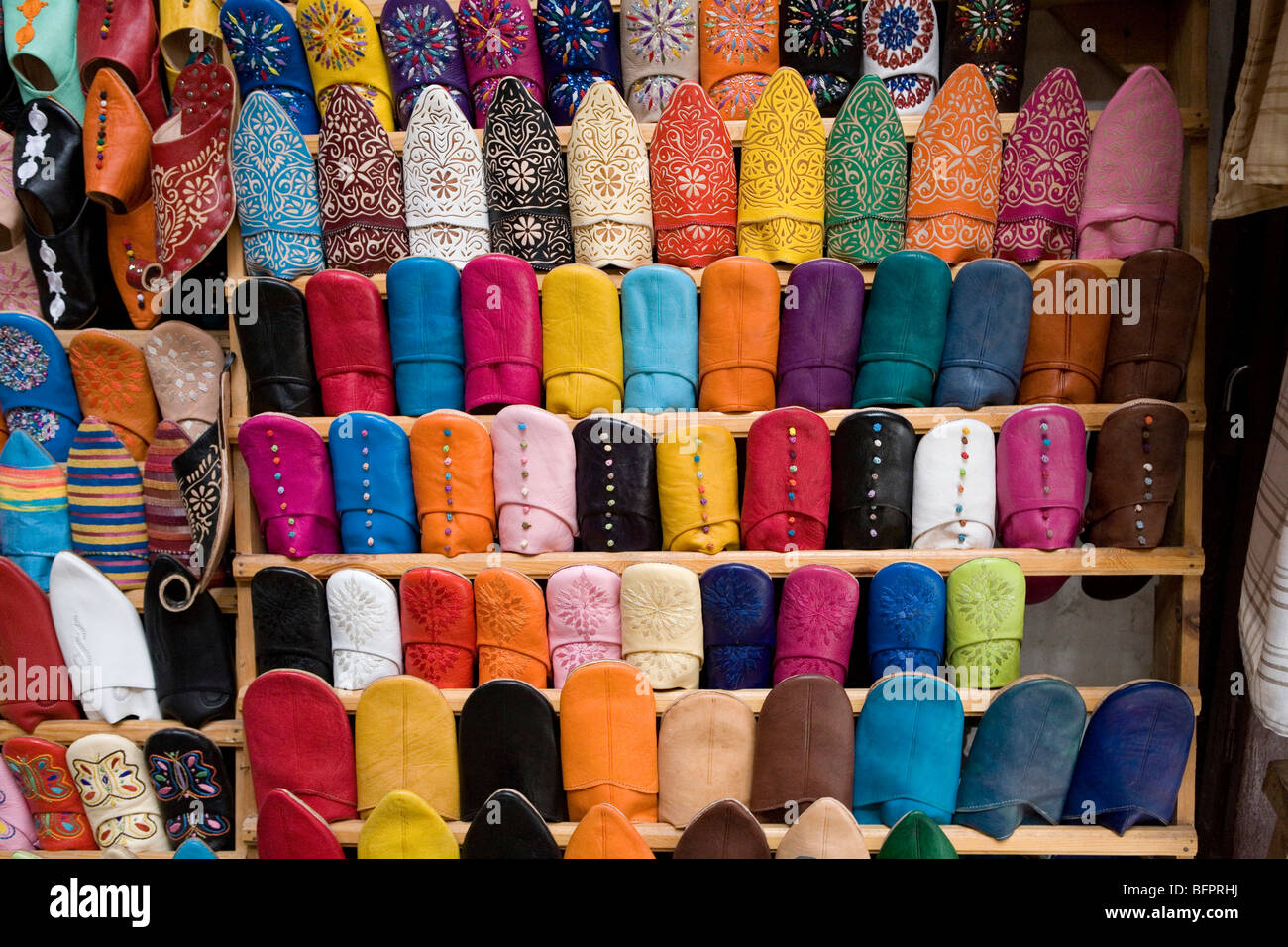 Fez morocco leather shoes hi-res stock photography and images - Alamy