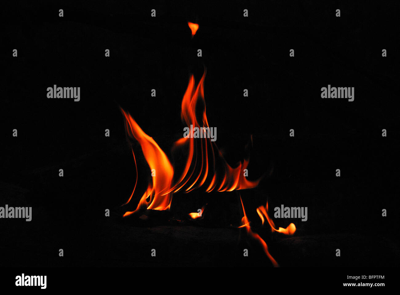 A flame is the visible (light-emitting) part of a fire at Mulshi Stock ...