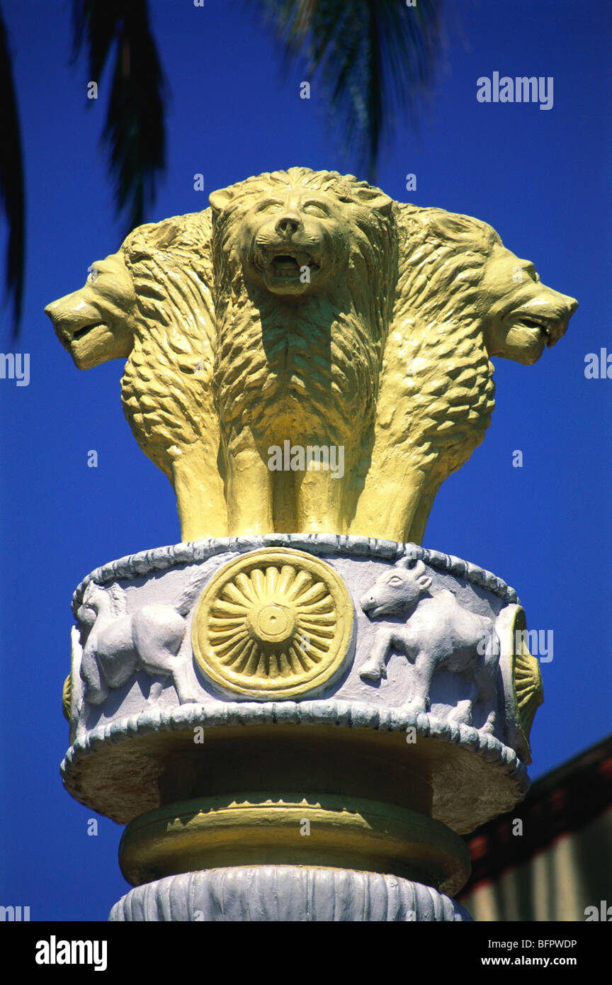 Lion emblem india hi-res stock photography and images - Alamy