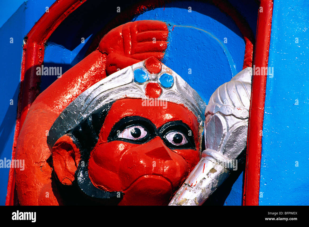 NMK 66426 : Idol of Hanuman monkey god at Panchavati ; Nashik ...
