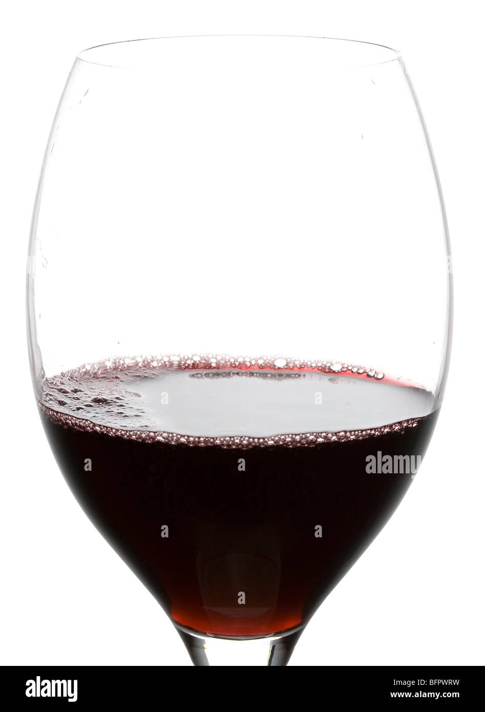 a clear glass of red wine isolated on white background Stock Photo - Alamy