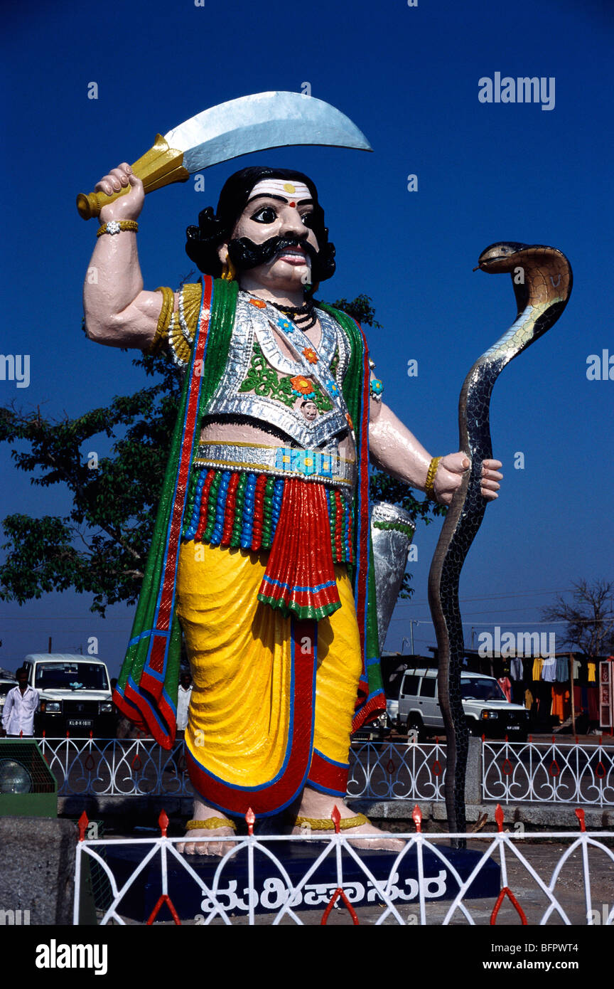 MAA 66567 : Statue Of Mahisasura ; Chamundi Hills ; Mysore ; Karnataka ...