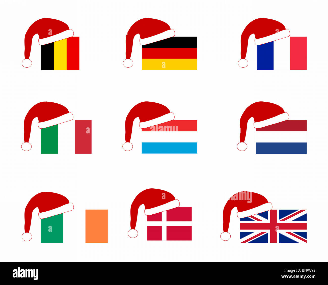 Santa claus and uk flag hi-res stock photography and images - Alamy