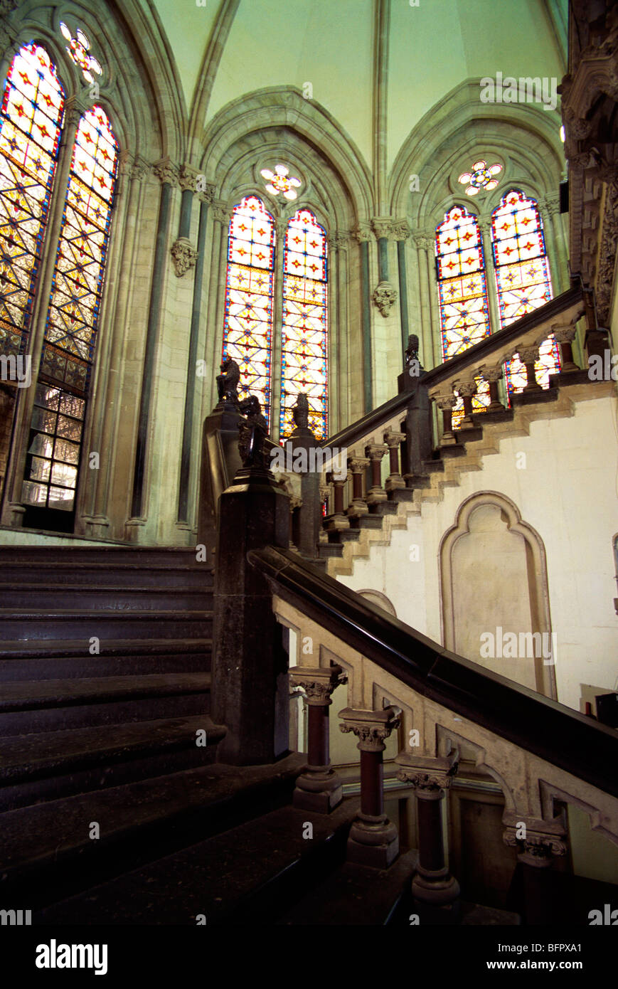 HMA 66680 : Inside Bombay University Library ; Bombay Mumbai ...