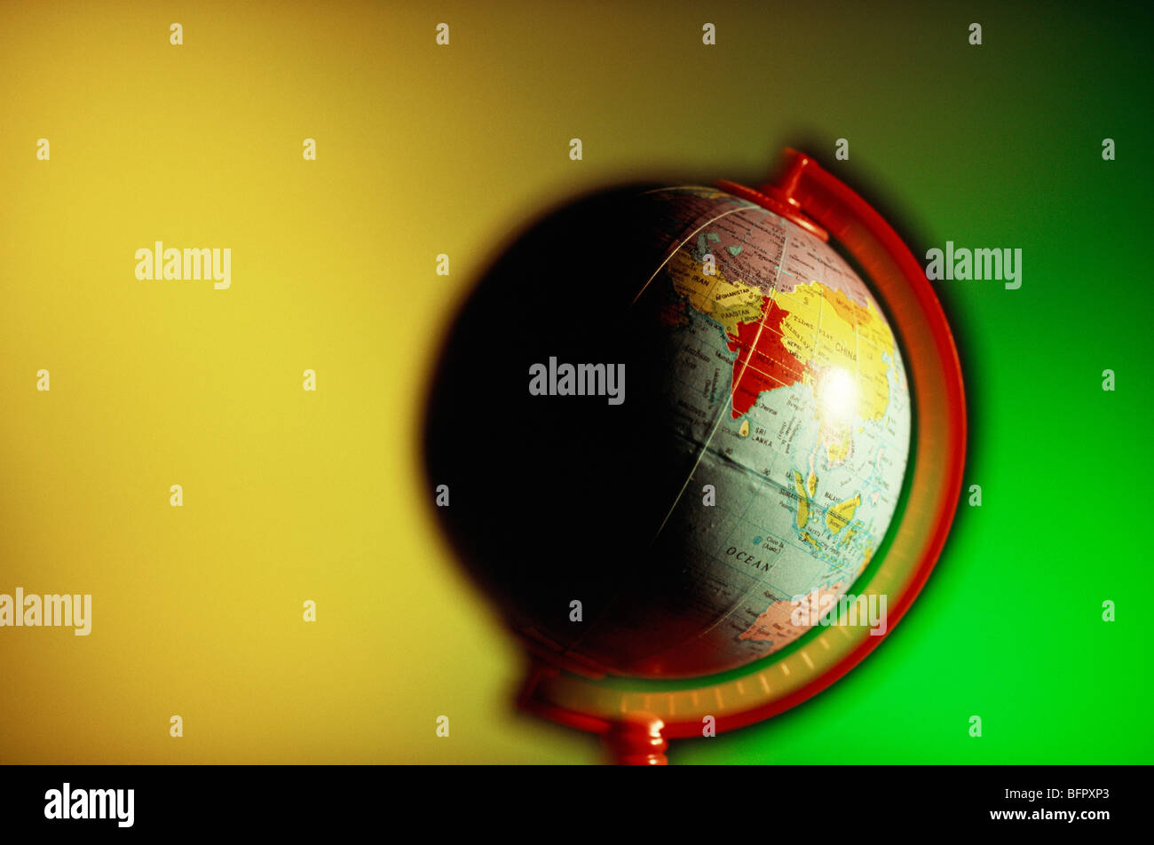 Globe showing India Stock Photo - Alamy