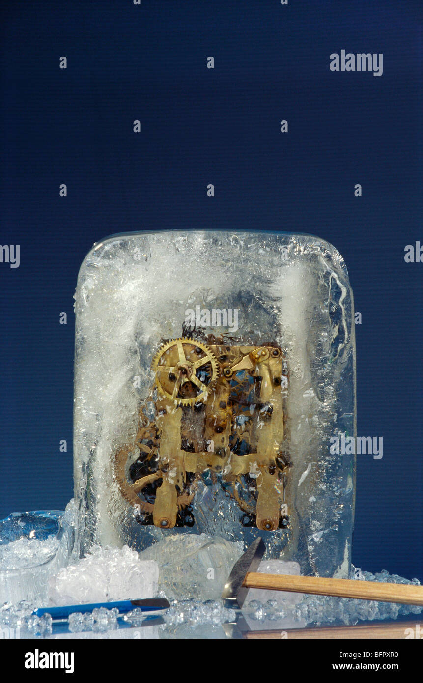time frozen in ice Stock Photo - Alamy