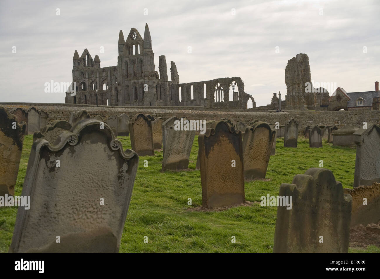 Whitby Abbey is a ruined Benedictine abbey north Yorkshire Stock Photo ...