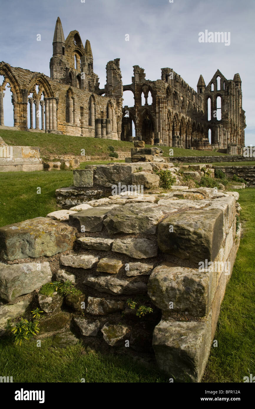 Whitby Abbey is a ruined Benedictine abbey north Yorkshire Stock Photo ...