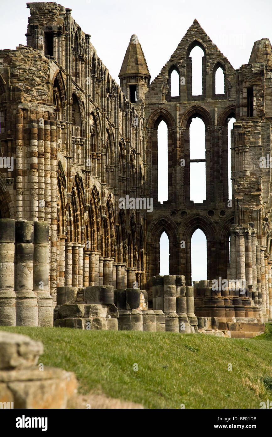 Whitby Abbey is a ruined Benedictine abbey north Yorkshire Stock Photo ...