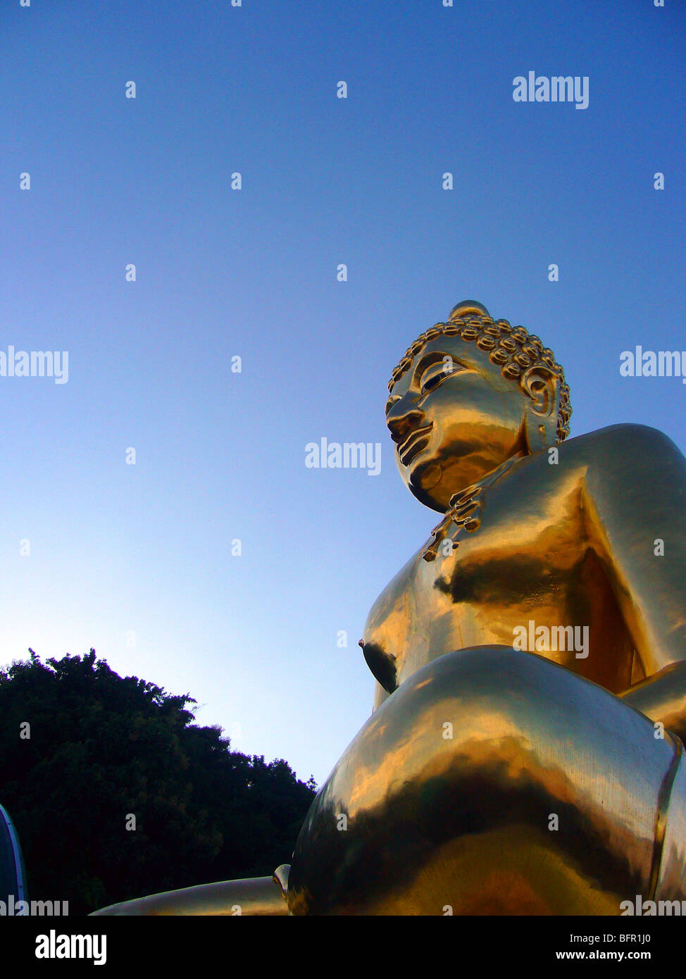 Northern Thailand - Large Buddha statue in the Golden Triangle Stock ...
